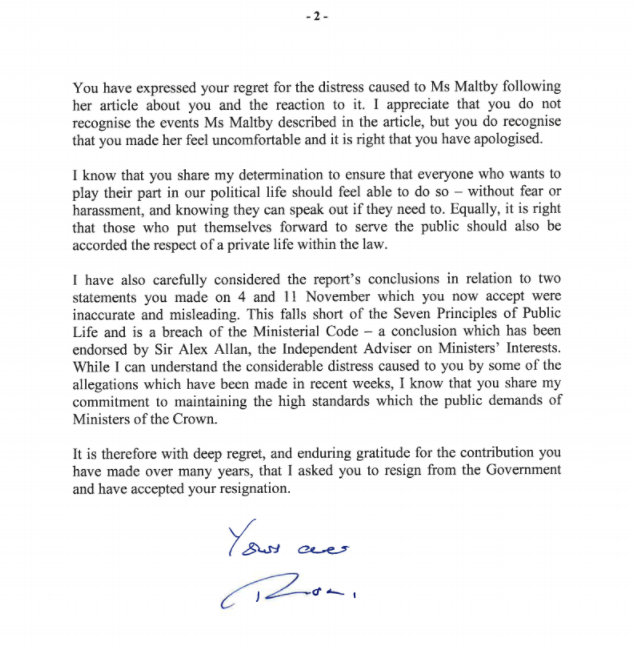 Letter Of Resignation With Regret